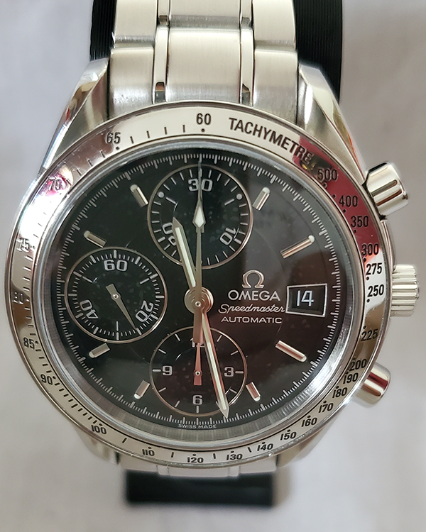 2004 Omega Speedmaster Date 39MM Black Dial Steel Bracelet (3513.50.00 ...