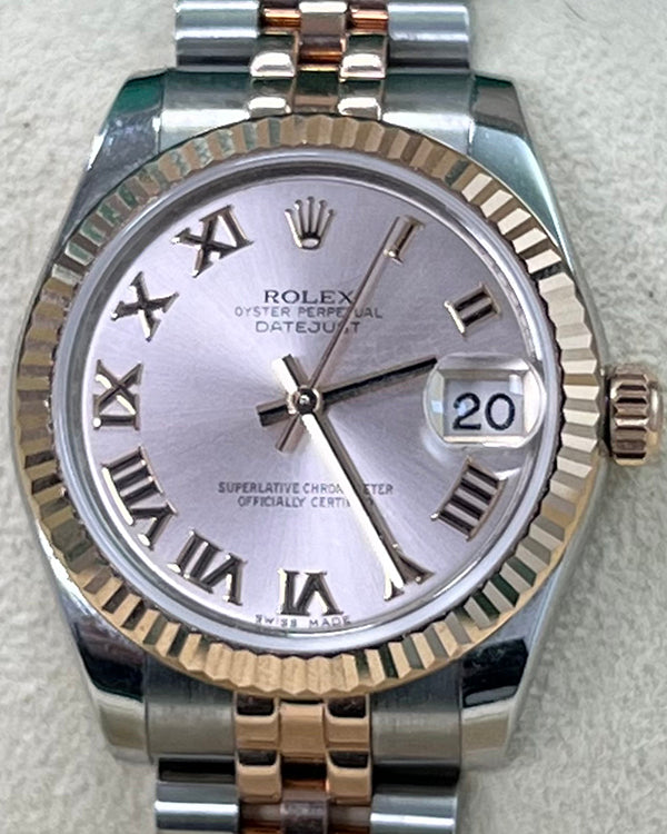 Rolex Datejust 31MM Silver Dial Two-Tone Jubilee Steel/Rose Gold Brace ...
