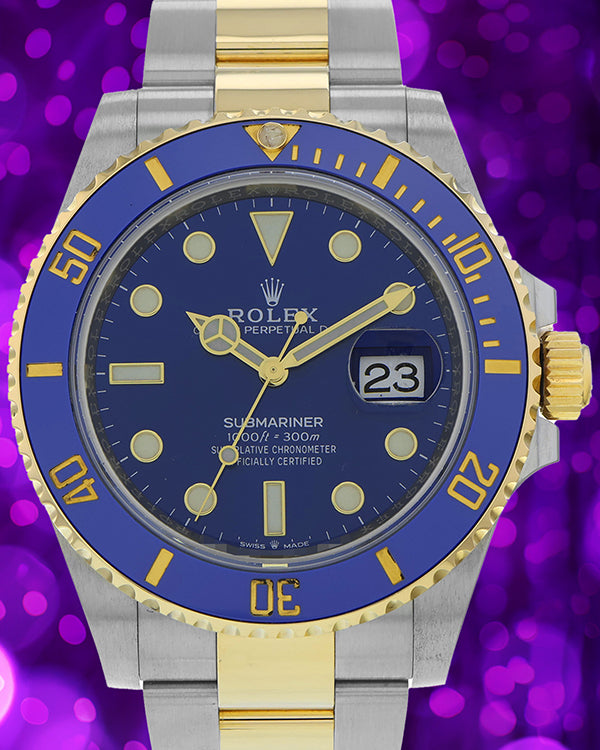 Rolex Submariner Date "Bluesy" 41MM Blue Dial Two-Tone Oyster Bracelet ...