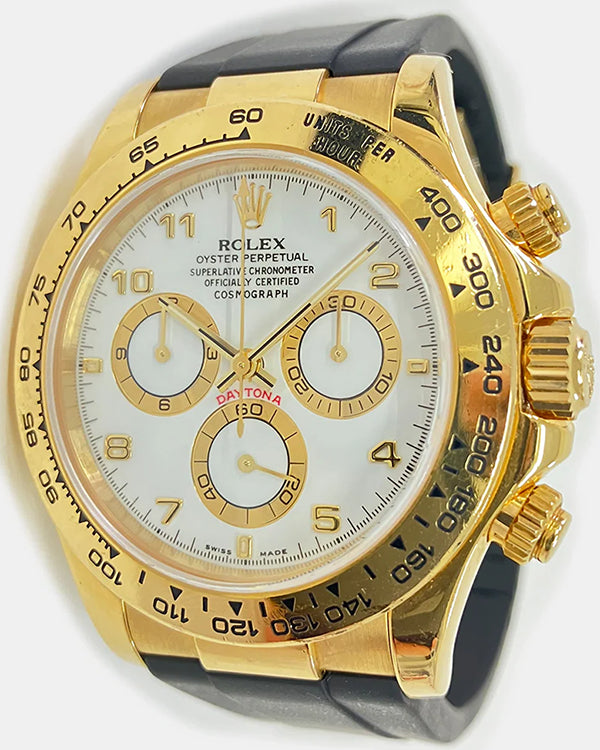 2004 Rolex Cosmograph Daytona 40MM White Dial Oysterflex Strap (116518 ...