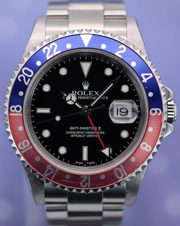 2004 Rolex GMT-Master II "Pepsi" 40MM Black Dial Oyster Bracelet (1671 ...