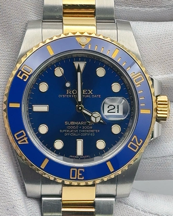 Rolex Submariner Date "Bluesy" 40MM Blue Dial Two-Tone Oyster Bracelet ...