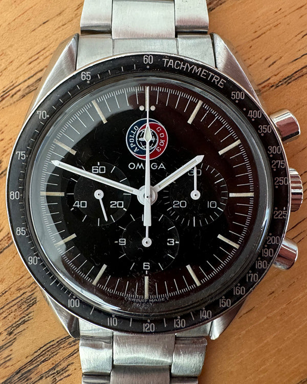 Omega Speedmaster Apollo Soyuz "Ghost bezel" 42MM Black Dial Steel Bra ...