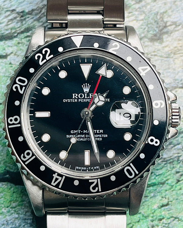 1993 (R Serial) Rolex GMT-Master 40MM Black Dial Steel Bracelet (16700 ...