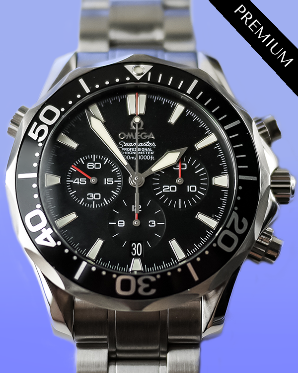 2004 Omega Seamaster Diver 300M 41.5MM Black Dial Steel Bracelet (2594 ...