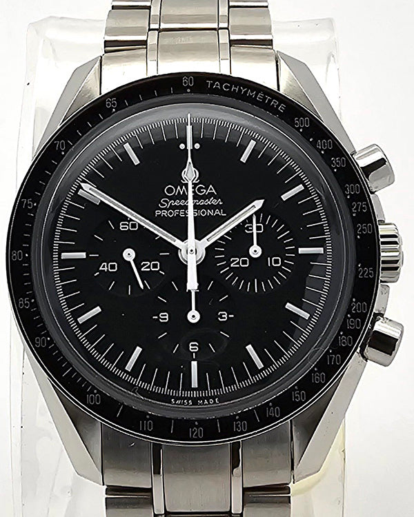 Omega Speedmaster Professional Moonwatch 42MM Black Dial Steel Bracele ...