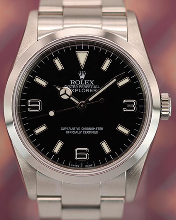 2003 (F Serial) Rolex Explorer 36MM Black Dial Steel Bracelet (114270 ...