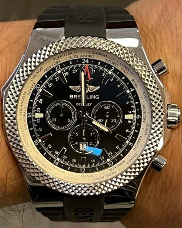 2009 Breitling Bentley GMT 49MM Black Dial Rubber Strap (A47362) – Grailzee