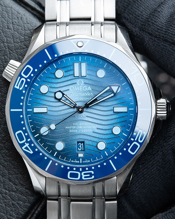 2024 Omega Seamaster Diver 300M "Summer Blue" 42MM Blue Dial Steel Bra ...
