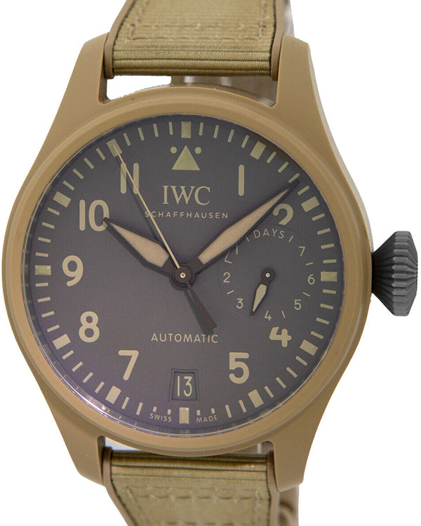 IWC Schaffhausen Pilot Top Gun "Mojave Desert" 46MM Brown Dial Textile ...