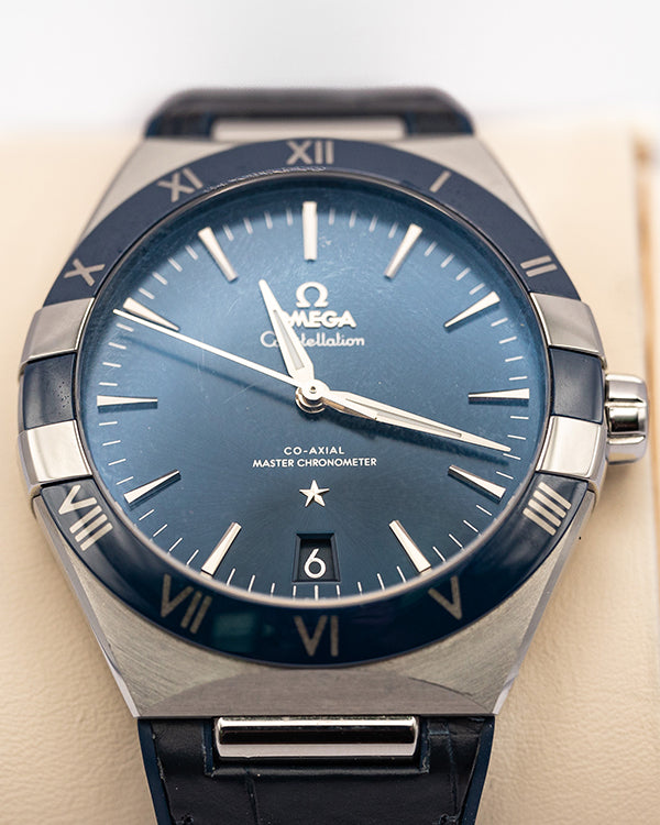 2022 Omega Constellation 41MM Blue Dial Leather Strap (131.33.41.21.03 ...