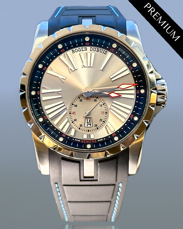 2019 Roger Dubuis Excalibur 45MM Silver Dial Rubber Strap (DBEX0724 ...