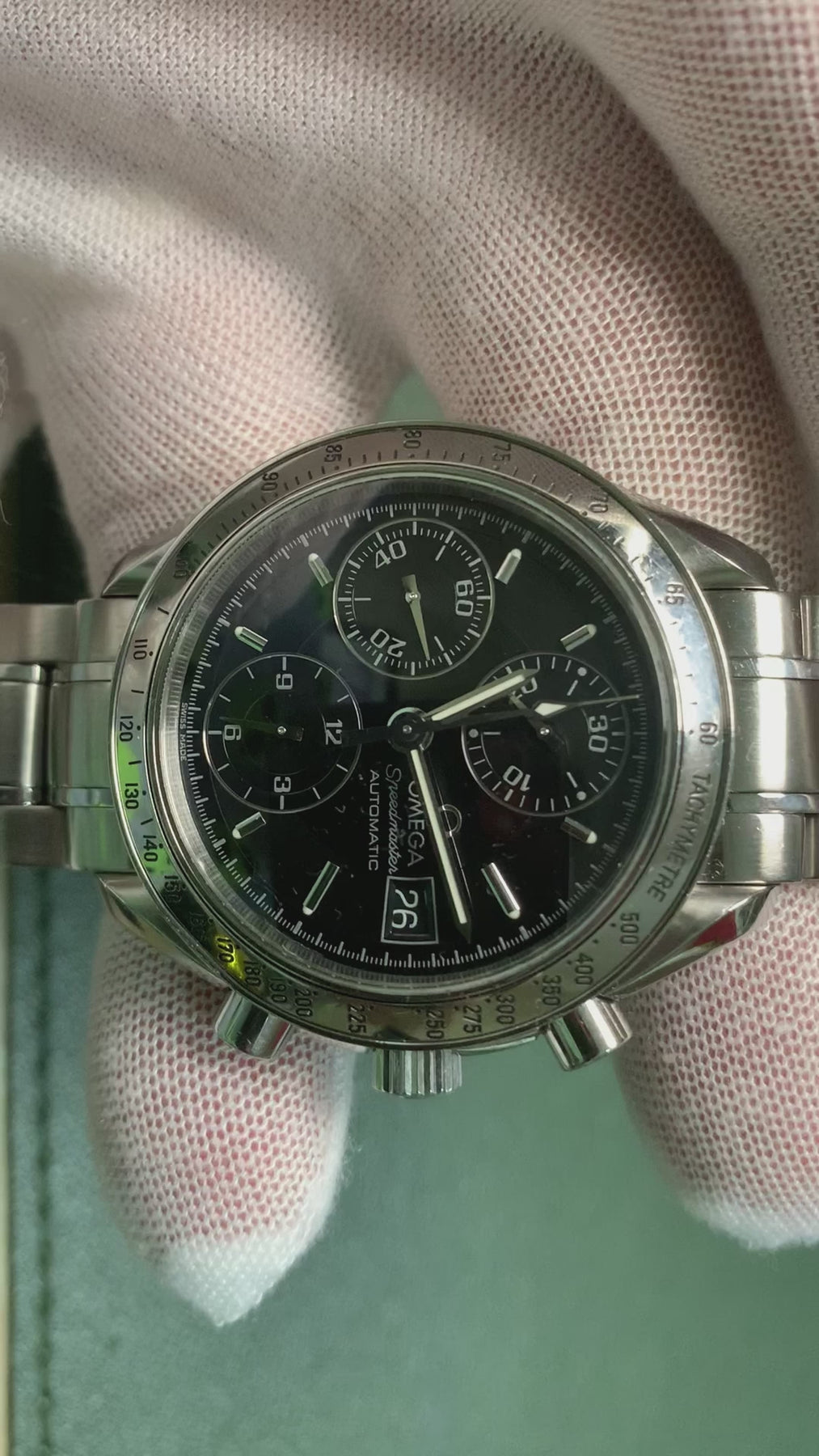 No Reserve - Omega Speedmaster Speedmaster Date 39MM Black Dial Steel ...