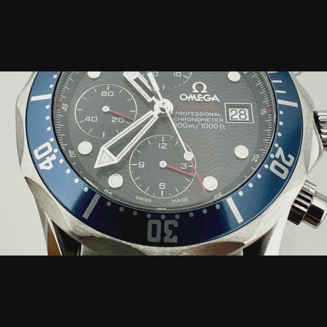 Omega Seamaster Professional Diver 300M 41.5MM Blue Dial Steel Bracele ...