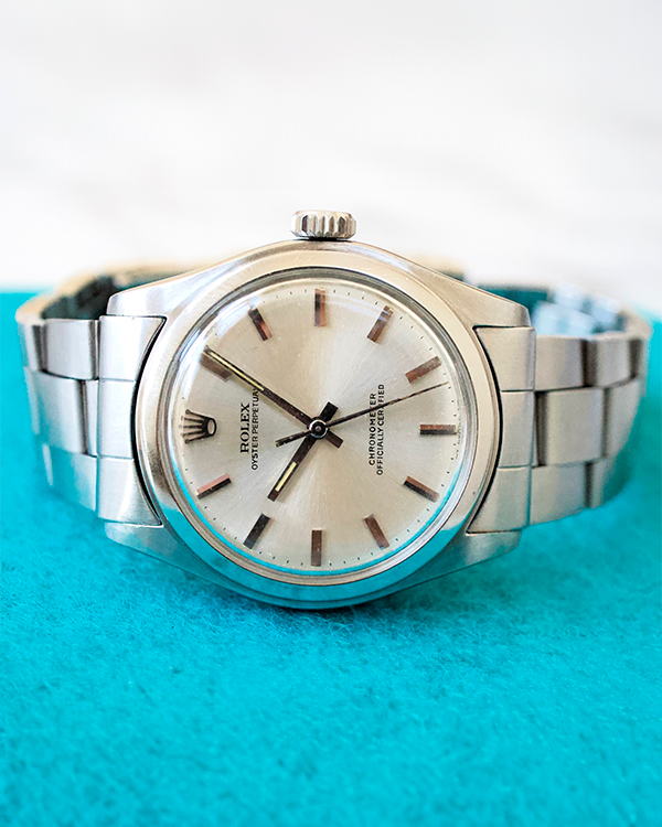 Rolex Oyster Perpetual Vintage 34MM Silver Dial Oyster Bracelet (6106 ...