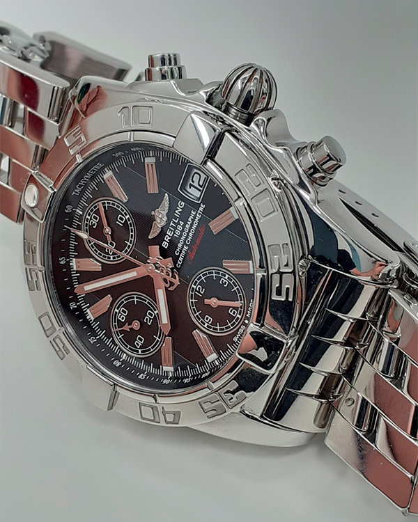 Breitling Chrono Cockpit 39MM Black Dial Steel Bracelet (A13358) – Grailzee
