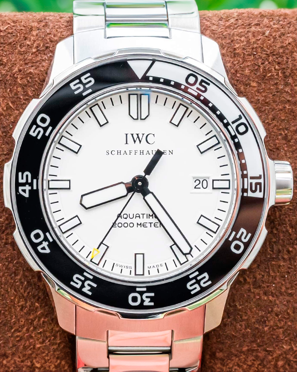 IWC Schaffhausen Aquatimer 2000 44MM White Dial Steel Bracelet (IW3568 ...