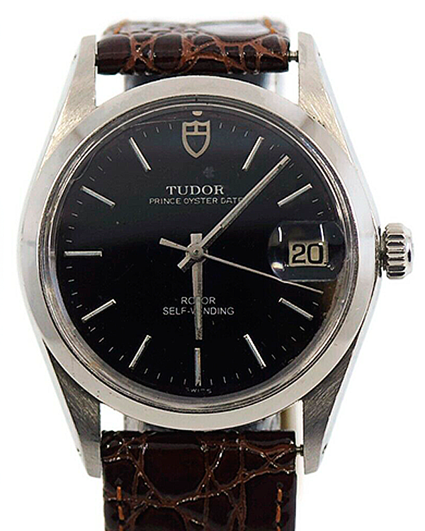 Tudor Prince Oysterdate 34MM Black Dial Leather Strap (75204) – Grailzee