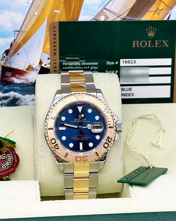 2007 Rolex Yacht-Master 40MM Blue Dial Two-Tone Oyster Bracelet (16623 ...