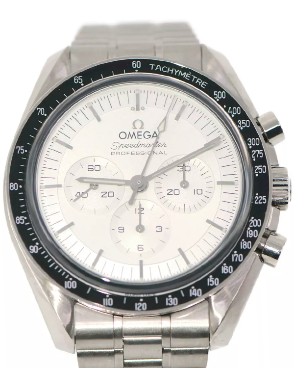 Omega Speedmaster Professional Moonwatch 42MM Silver Dial White Gold B ...