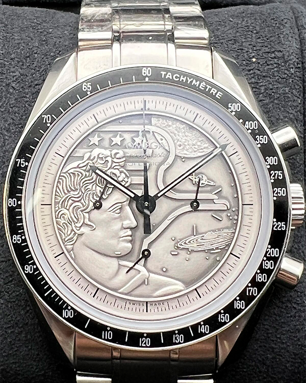 Omega Speedmaster Moonwatch Apollo XVII 42MM Silver Dial Steel Bracele ...