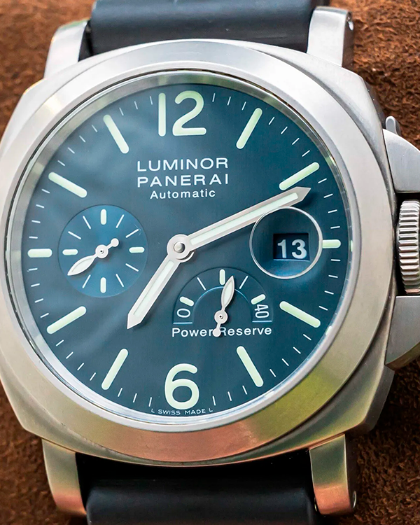 2002 Panerai Luminor 44MM Blue Dial Rubber Strap (PAM00093) – Grailzee