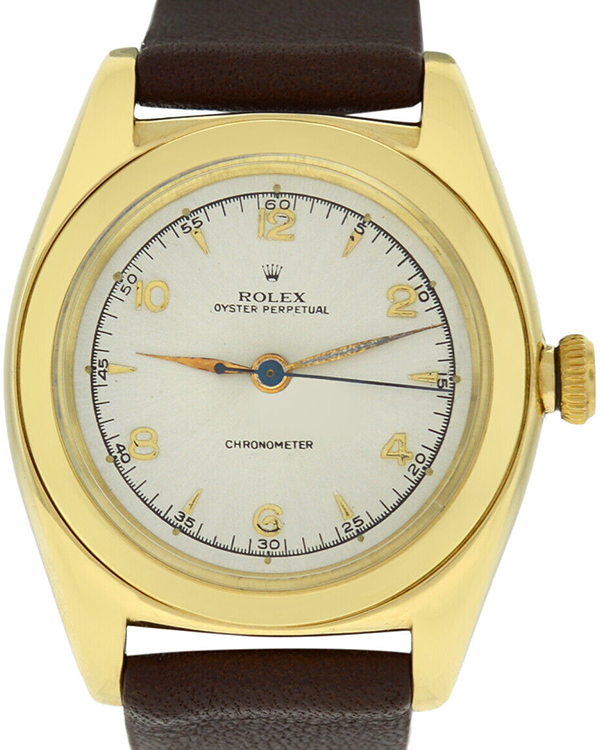 Rolex Oyster Perpetual Bubble Vintage 32MM White Dial Aftermarket Leat ...