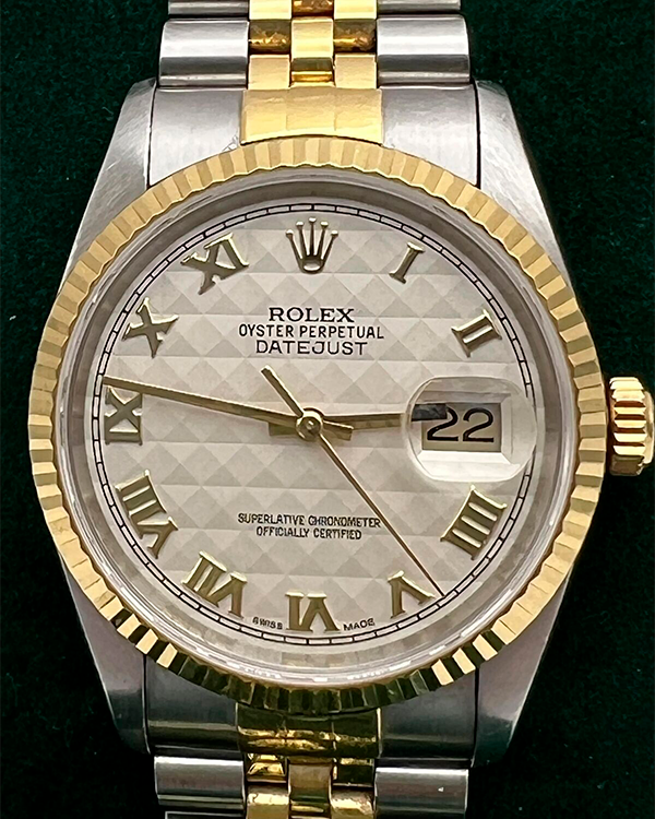 Rolex Datejust 36MM Ivory Dial Two-Tone Jubilee Bracelet (16233) – Grailzee