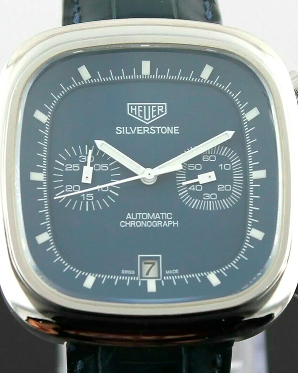 TAG Heuer Silverstone 42MM Blue Dial Leather Strap (CAM2110.FC6258 ...