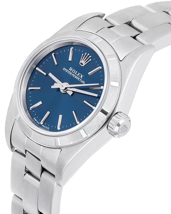 (Y serial) Rolex Oyster Perpetual 26MM Blue Dial Oyster Bracelet (7603 ...