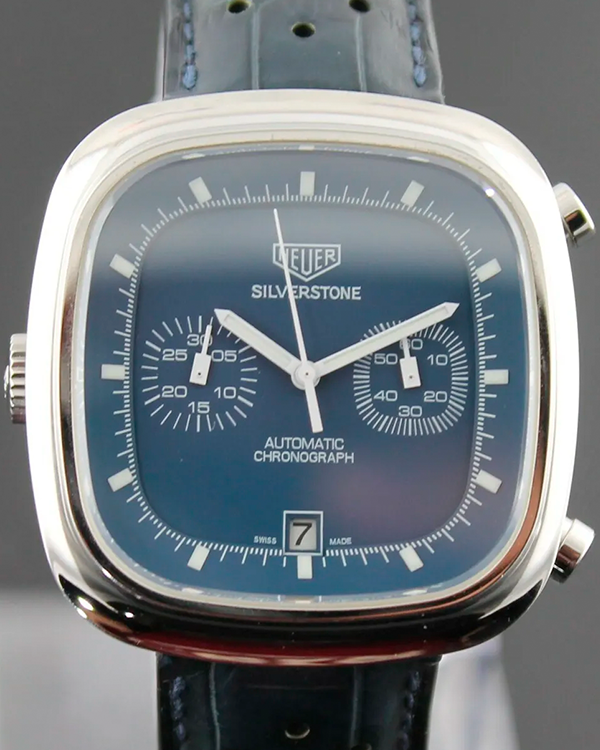 TAG Heuer Silverstone 42MM Blue Dial Leather Strap (CAM2110.FC6258 ...