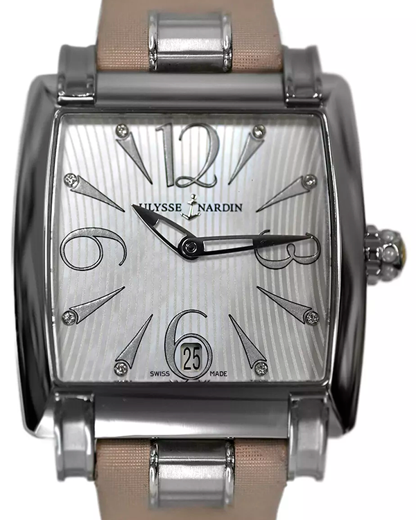 Ulysse Nardin Lady Diver Caprice 33MM Mother of Pearl Dial Leather Str ...