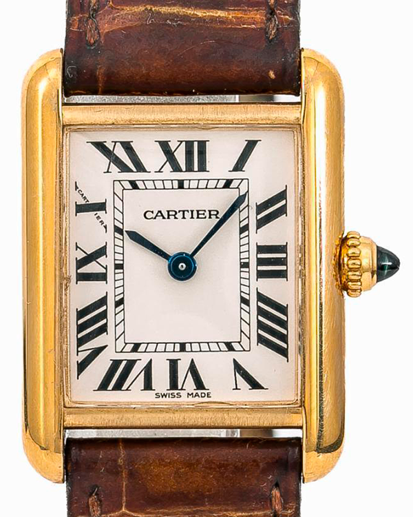 Cartier Tank Louis Cartier 22MM Quartz Cream Dial Leather Strap (W1529 ...