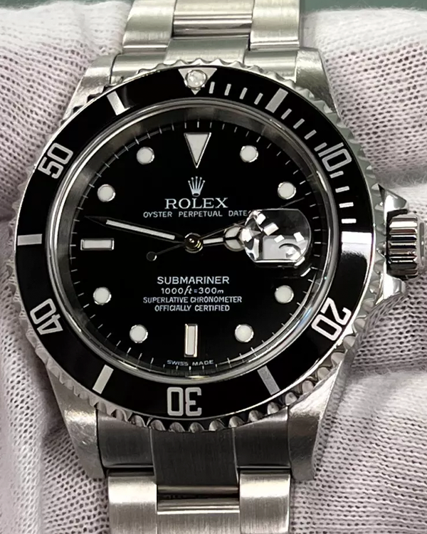 2004 Rolex Submariner Date 40MM Black Dial Oyster Bracelet (16610 ...