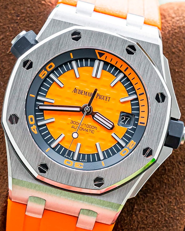 Audemars Piguet Royal Oak Offshore Offshore Diver 42MM Orange Dial Rub ...
