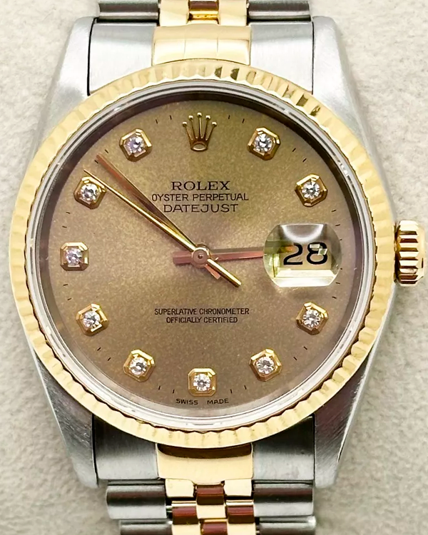 1993 Rolex Datejust 36MM Champagne Dial Two-Tone Jubilee Bracelet (162 ...
