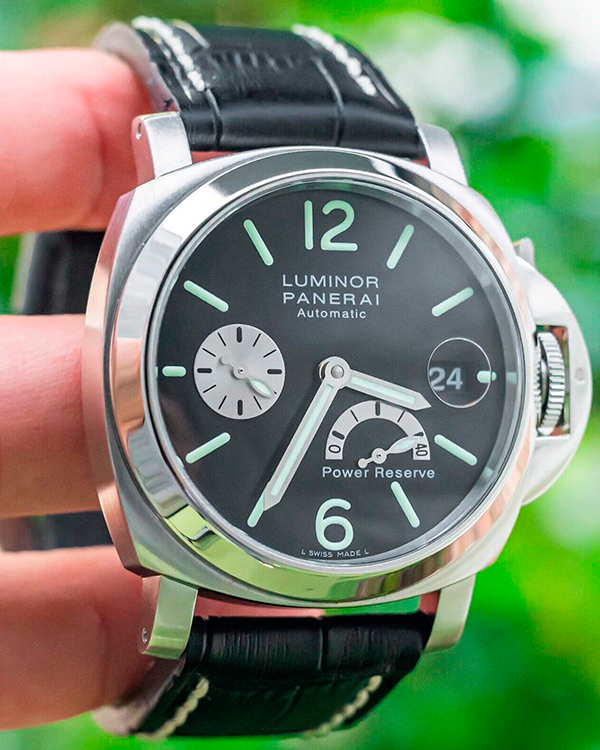 2002 Panerai Luminor Power Reserve 40MM Black Dial Leather Strap (PAM0 ...