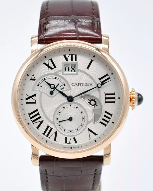 2019 Cartier Rotonde de Cartier 42MM Silver Dial Leather Strap (W15562 ...