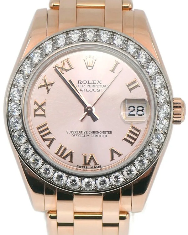2021 Rolex Datejust Pearlmaster 34MM Pink Dial Rose Gold Bracelet (812 ...