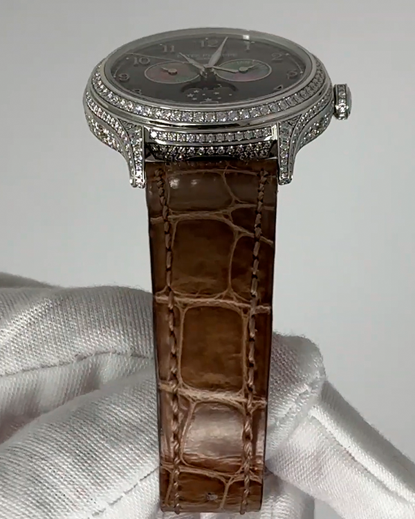 2017 Patek Philippe Annual Calendar 38MM Diamonds Mother Of Pearl Dial ...