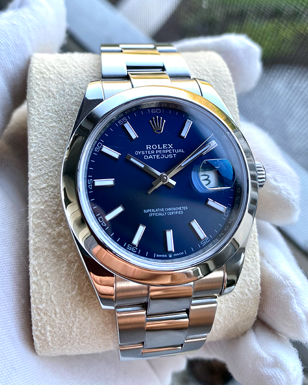 Rolex Datejust 41MM Blue Dial Steel Bracelet (126300) – Grailzee
