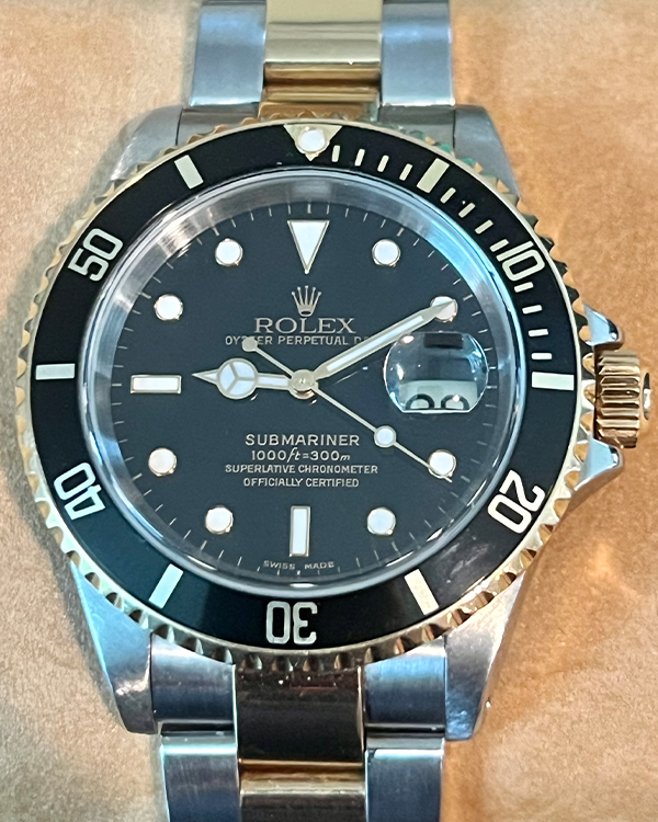 2000 Rolex Submariner Date 40MM Yellow Gold And Steel Black Dial (1661 ...