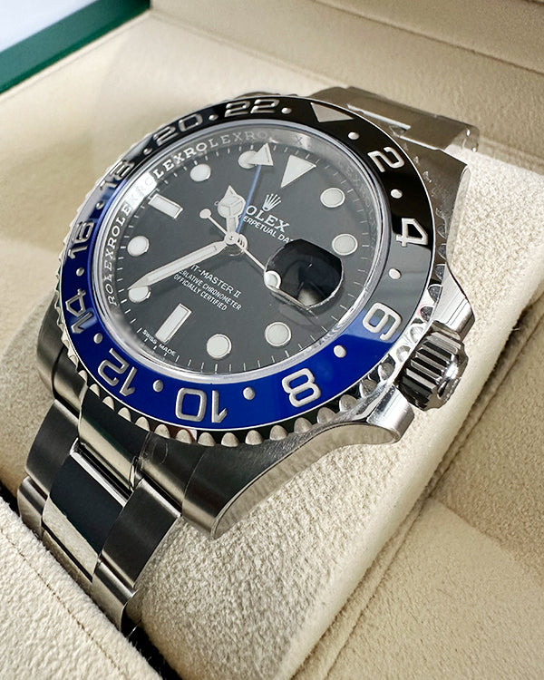 No Reserve - Rolex Batman GMT-Master II Black and Blue Bezel (116710BL ...