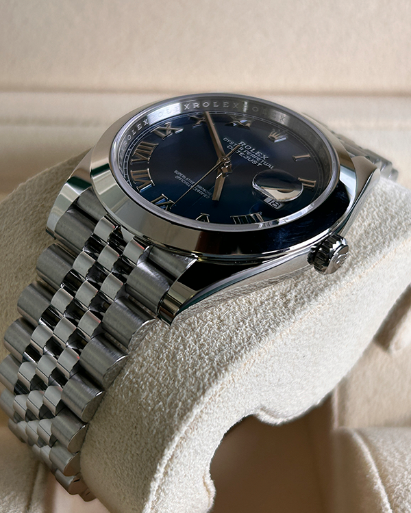 2023 Rolex Datejust 41 Azzurro Blue Roman Dial Jubilee (126300) – Grailzee