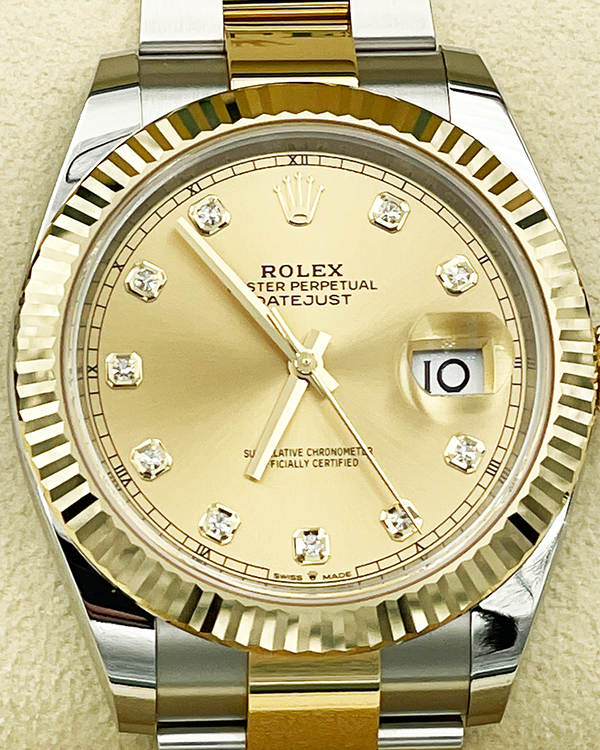 Rolex Datejust 41 Two-Tone Champagne Diamonds-Set Dial (126333) – Grailzee