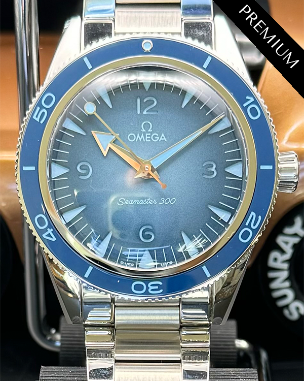No Reserve - 2023 Omega Seamaster 300M 41MM Summer Blue Dial Steel Bra ...