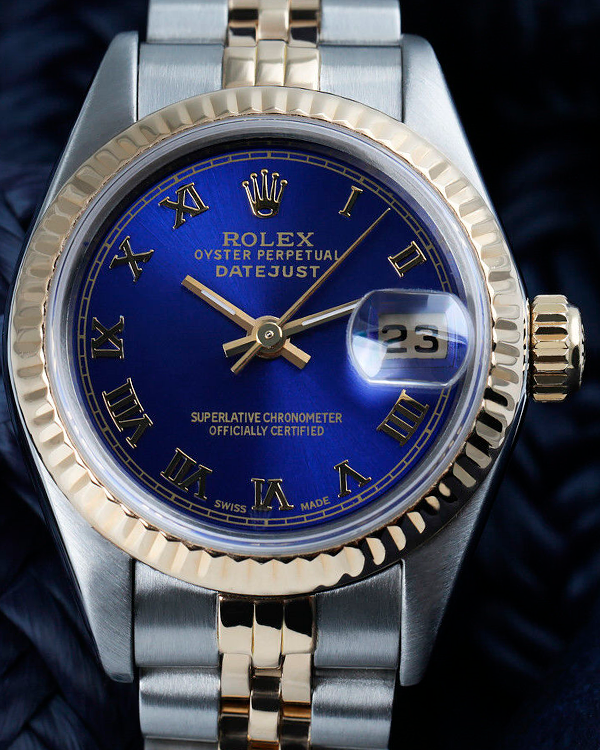 Rolex Lady-Datejust 26MM Blue Dial Two-Tone Jubilee Bracelet (69173 ...